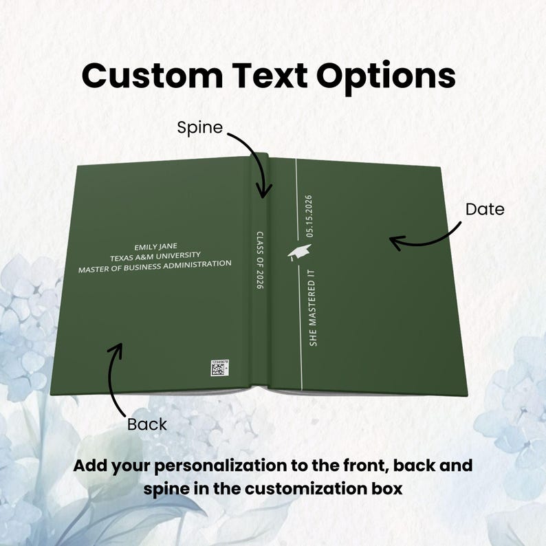 Personalized Masters Degree Graduation Gift: Custom Journal for Masters ...