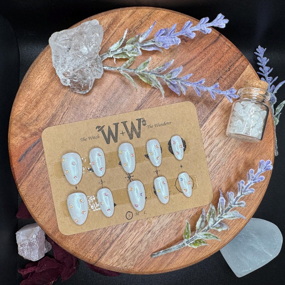 Hand-painted Round Water Droplet Nails | Gel X - Etsy