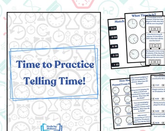 Telling Time Worksheet, Telling Time Printable, Telling Time Activity ...