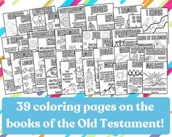 Books of the Old Testament Coloring Pages | Sunday School | Bible ...