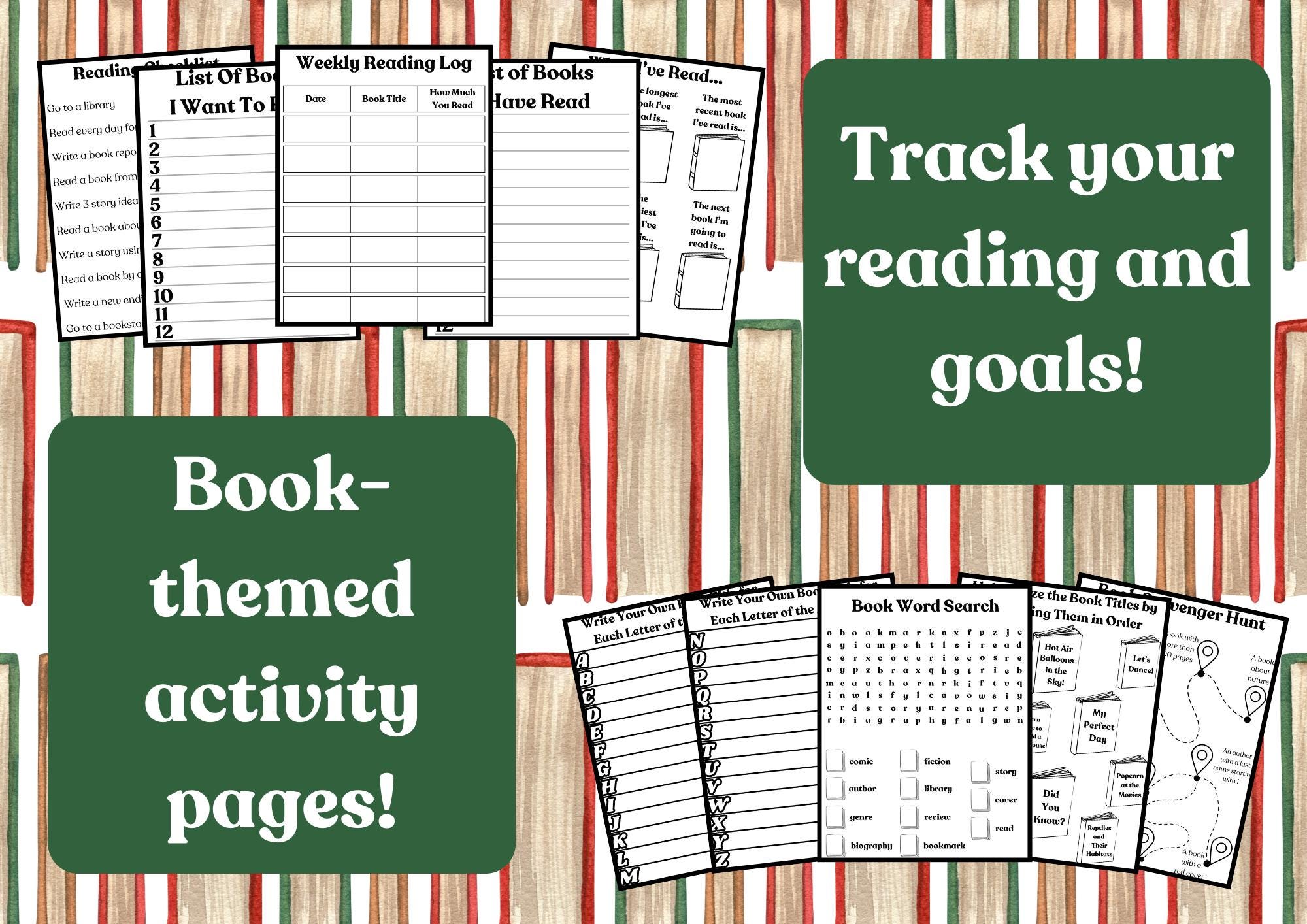 Learn to Love Reading Activity Pages - Etsy