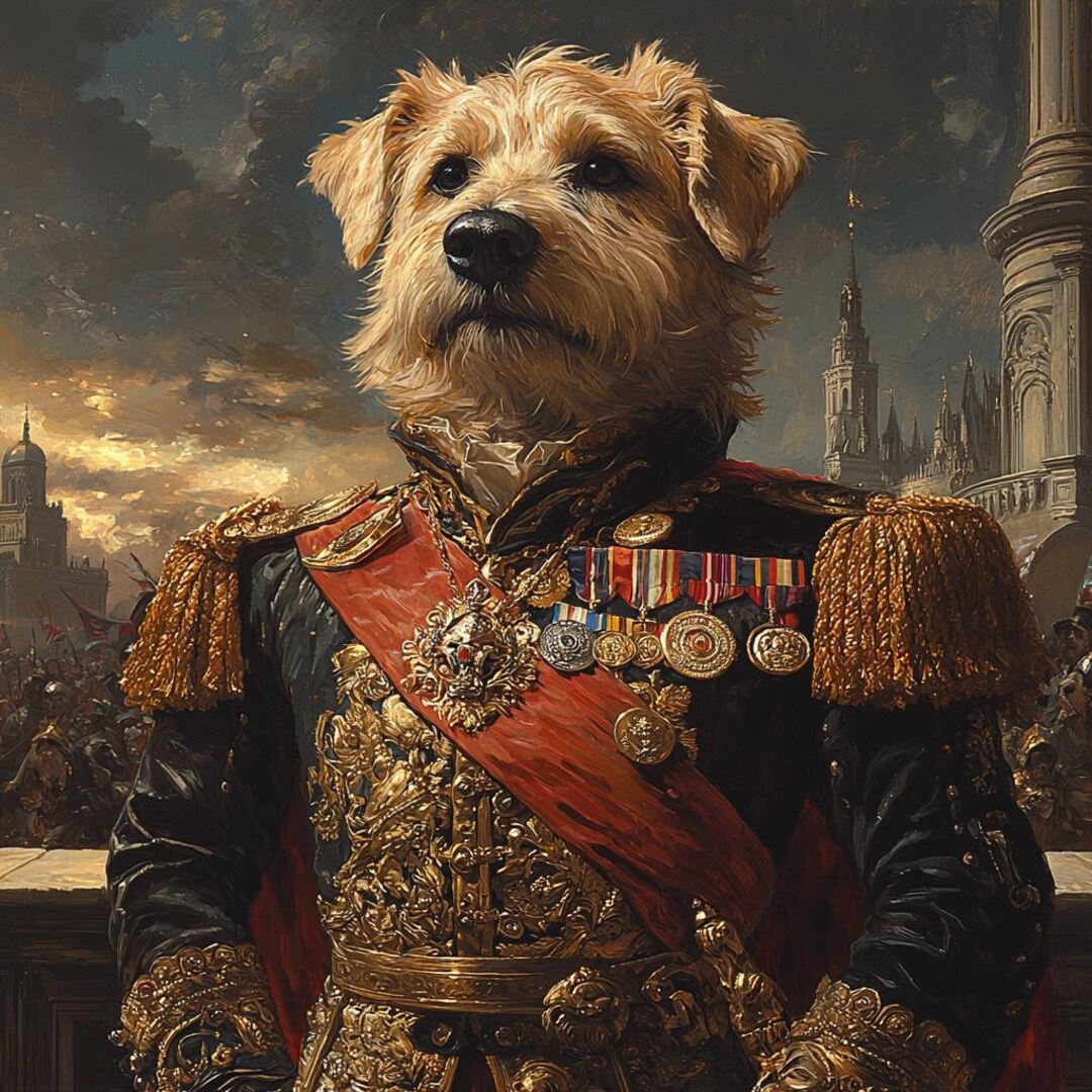 Custom Pet Portrait - Digital Download Artwork, Personalized Dog and ...