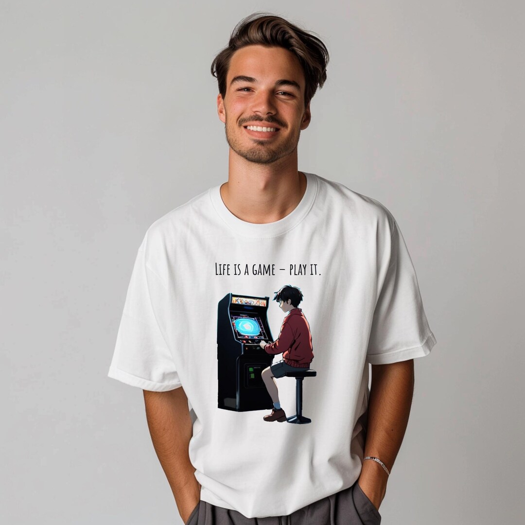 Retro Gaming Shirt, Arcade Gamer T-shirt, Life is a Game Play It, Retro ...