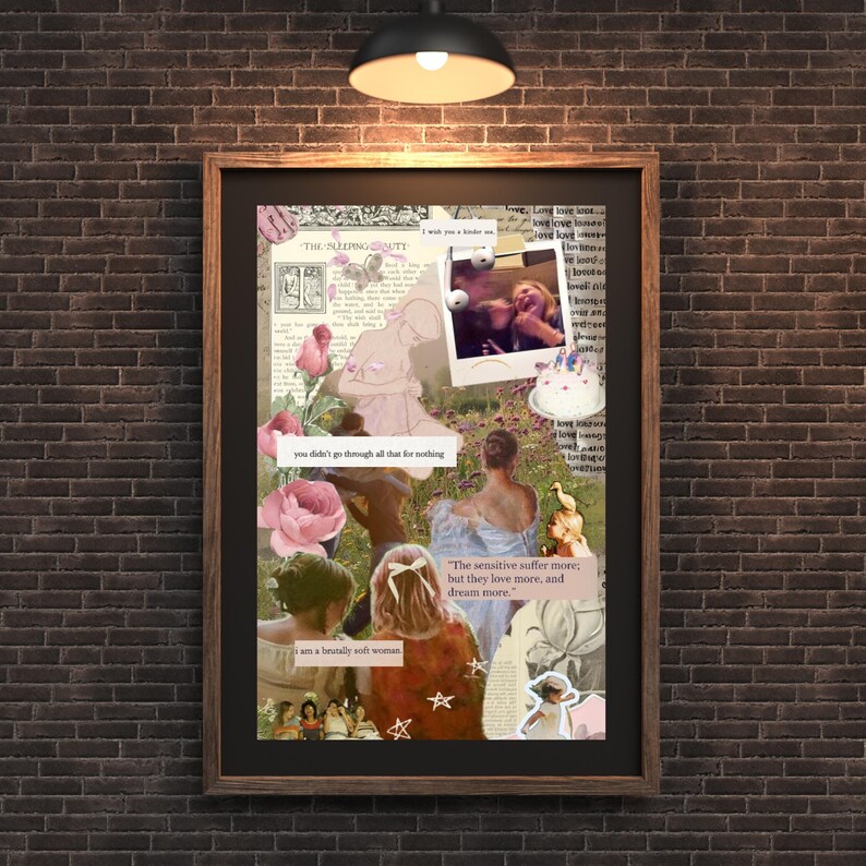 Girlhood Magazine Collage - Digital Wall Art Celebrating Nostalgia and ...