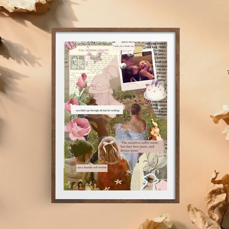 Girlhood Magazine Collage - Digital Wall Art Celebrating Nostalgia and ...