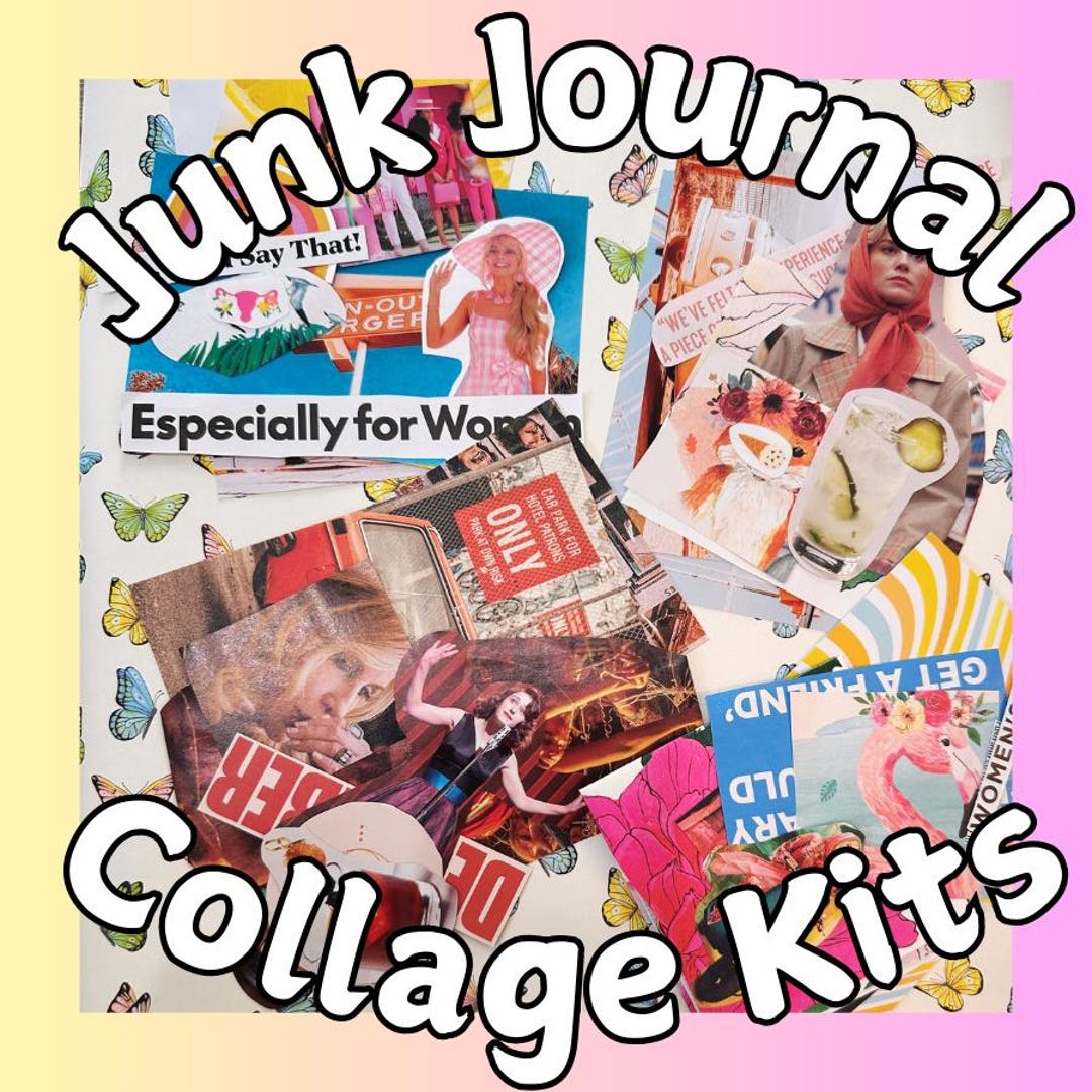Junk Journal Collage Kit | 5x7 Bag of Beginner Collage Materials - Etsy