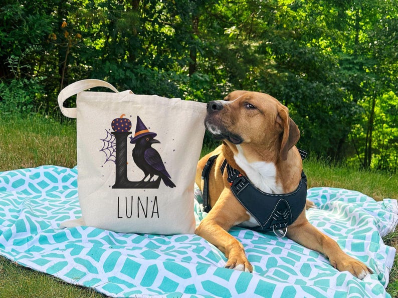 Personalized Halloween Tote Bag Customized Canvas Tote Bag for Trick or ...