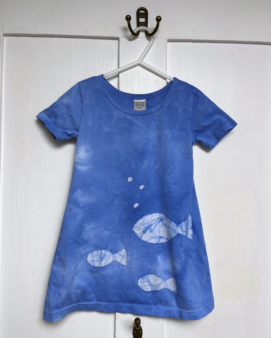 Girls Fish Dress, Blue Girls Dress, Toddler Fish Dress, Blue Fish Dress ...