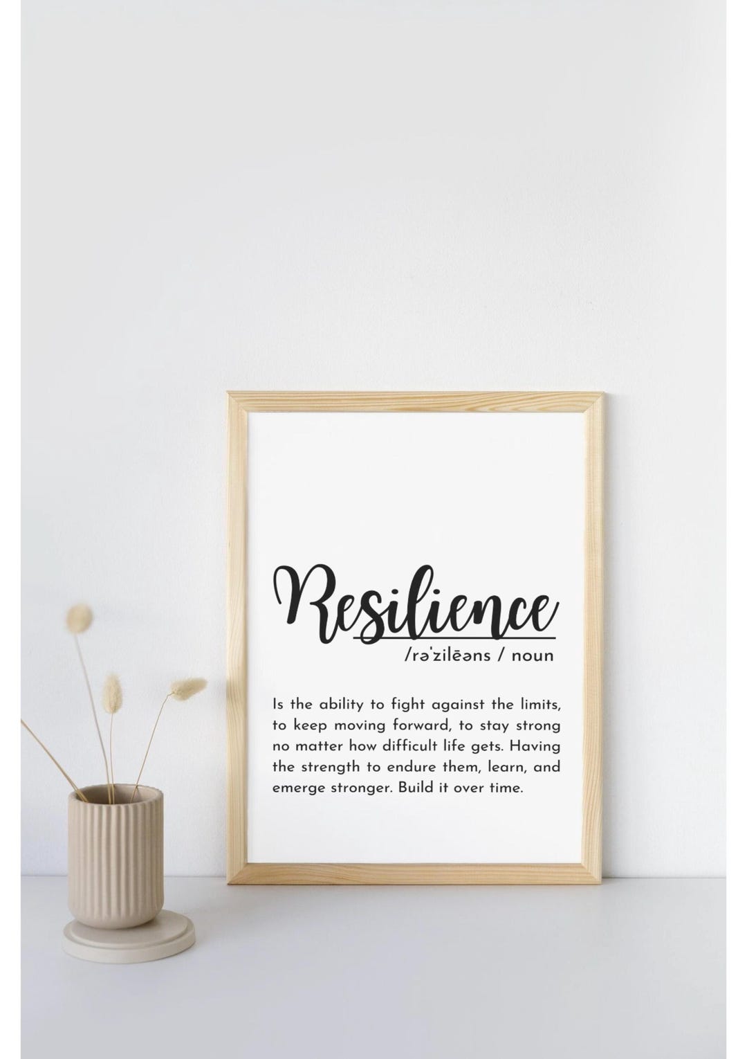 Resilience Definition, Printable Wall Art, Digital Download, Resilience ...