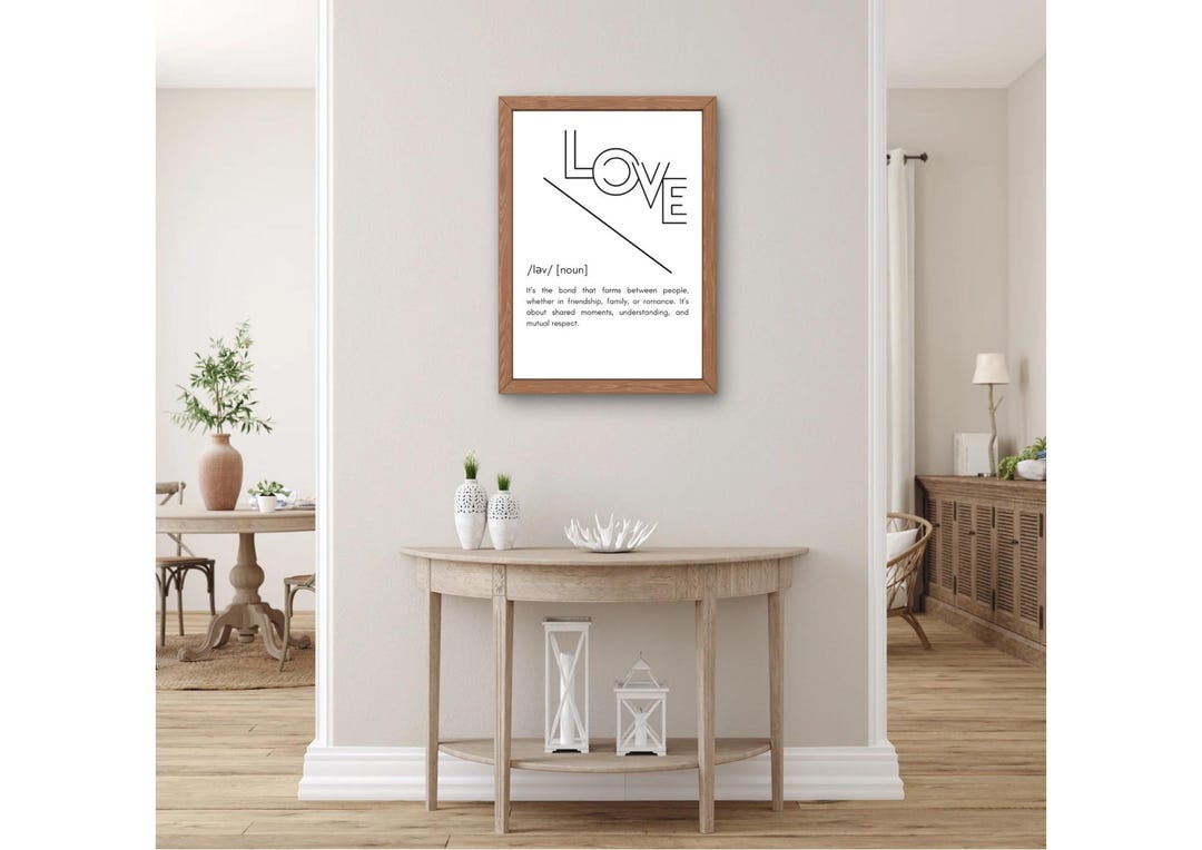 Love Definition Print, Love Wall Art Prints, Digital Download, Love ...