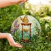 Butterfly Hourglass Stained Glass Suncatcher Nature Time Decor Gift for ...