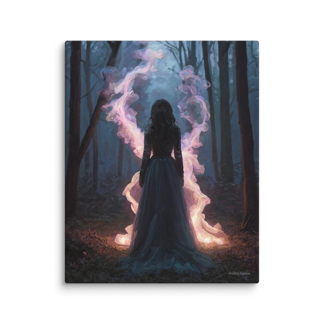 Witchcraft Forest Wall Art – the Ritual – Gothic Victorian Woman in ...