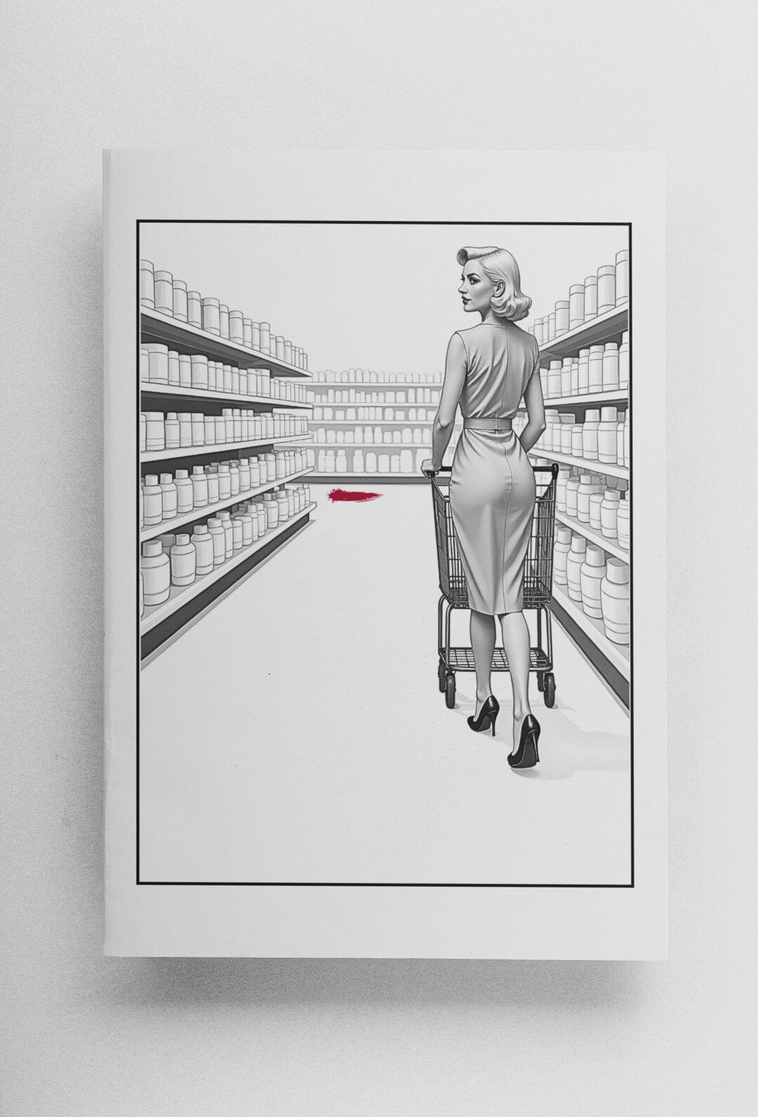 50s Pin-up Horror Coloring Pages – Gothic Housewives, Vampires ...