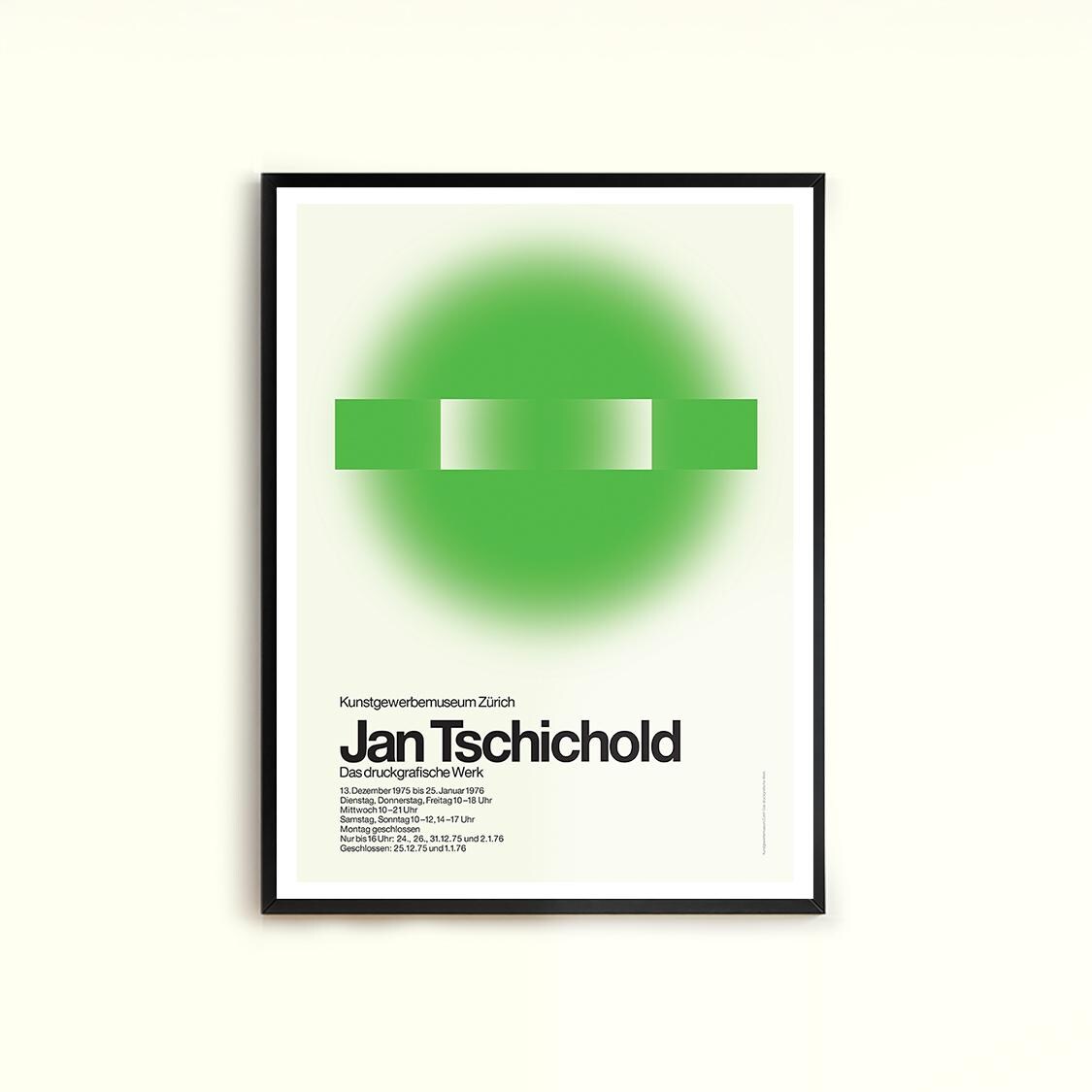 Modern Vintage Graphic Design Poster, Green Mid-century Jan Tschichold ...