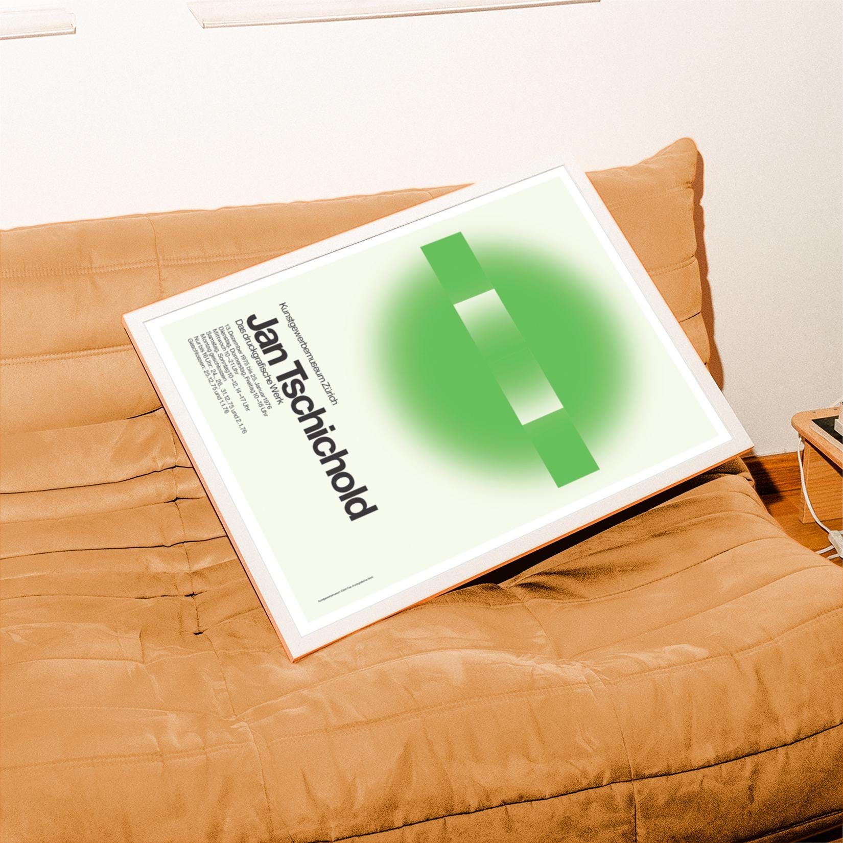 Modern Vintage Graphic Design Poster, Green Mid-century Jan Tschichold ...