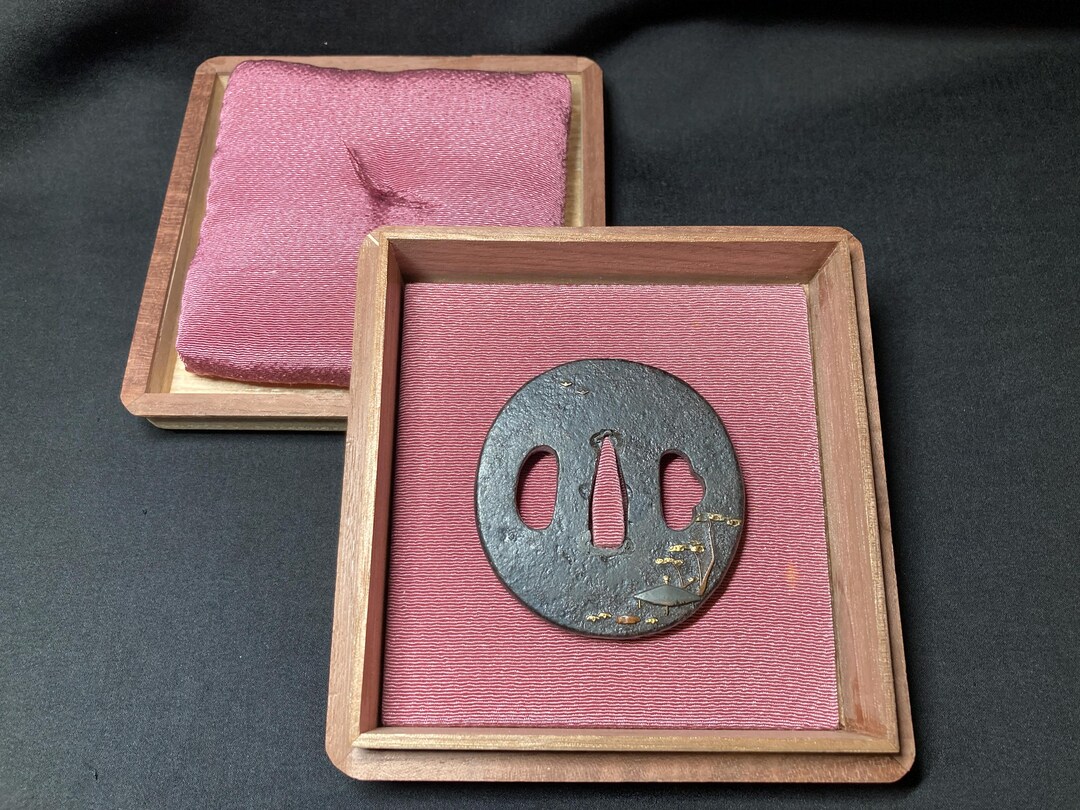 Iron Hand Guard tsuba for Wakizashi. Edo Period 17th Century. - Etsy