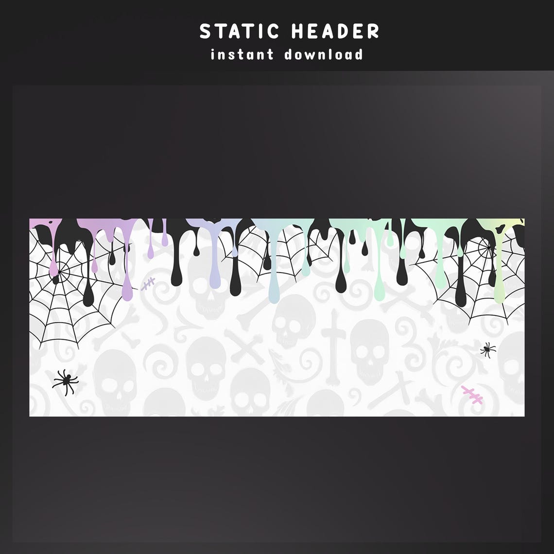 Drippy Skulls Animated Stream Overlay Bundle, Halloween Stream Overlay ...