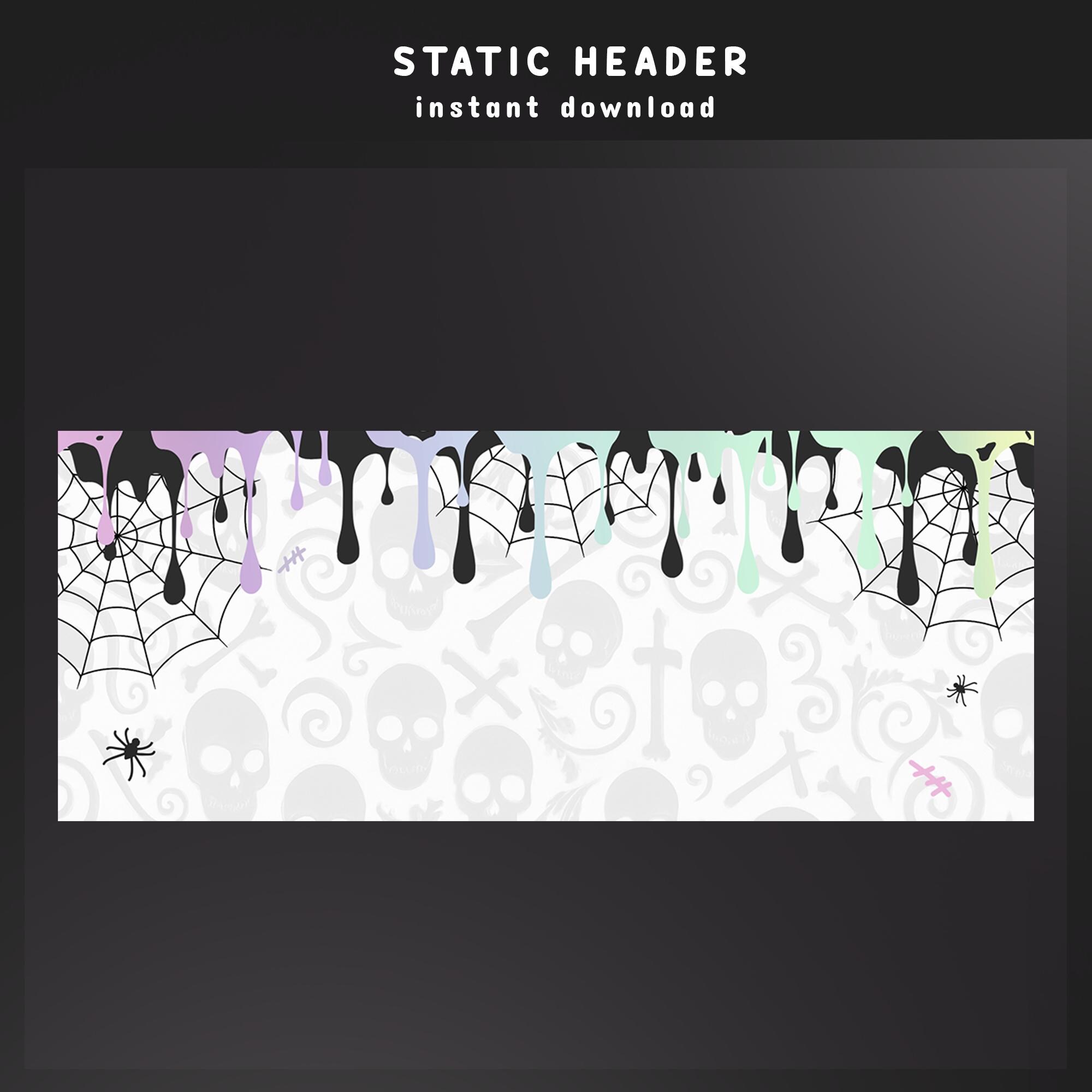 Drippy Skulls Animated Stream Overlay Bundle, Halloween Stream Overlay ...