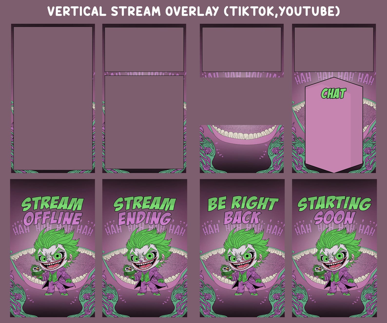 Jester Sprout Animated Tiktok Overlay, Youtube Overlay, Laughing ...