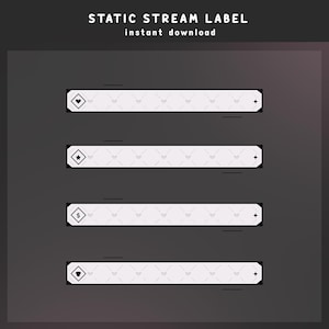 Luna Ribbon Animated Stream Overlay Bundle, Black White Overlay ...