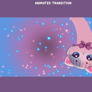 Pinkie Love Kitty Animated Stinger Transition Overlay, Pink and Purple ...