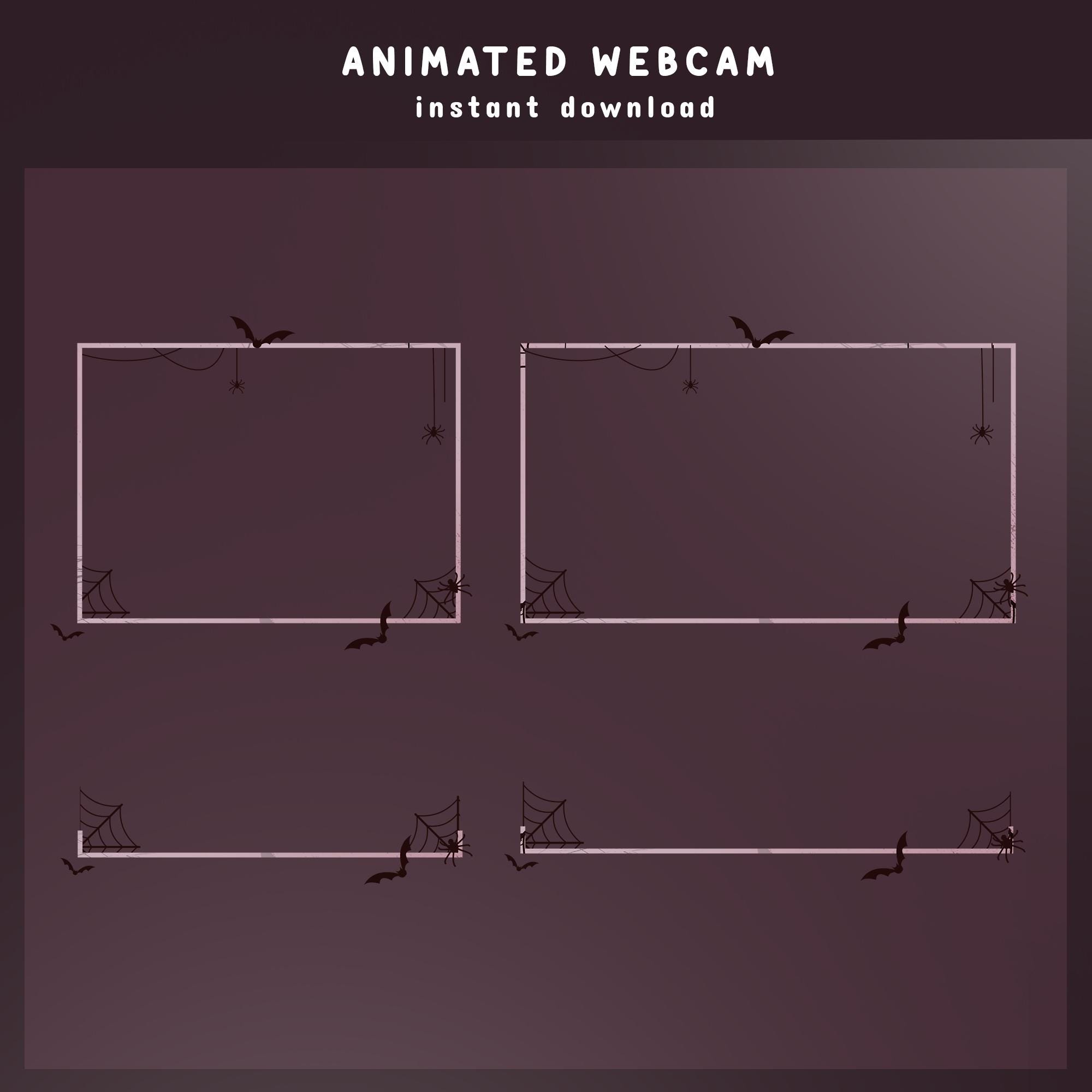Cobweb Charm Animated Stream Overlay Bundle, Halloween Overlay, Spooky ...
