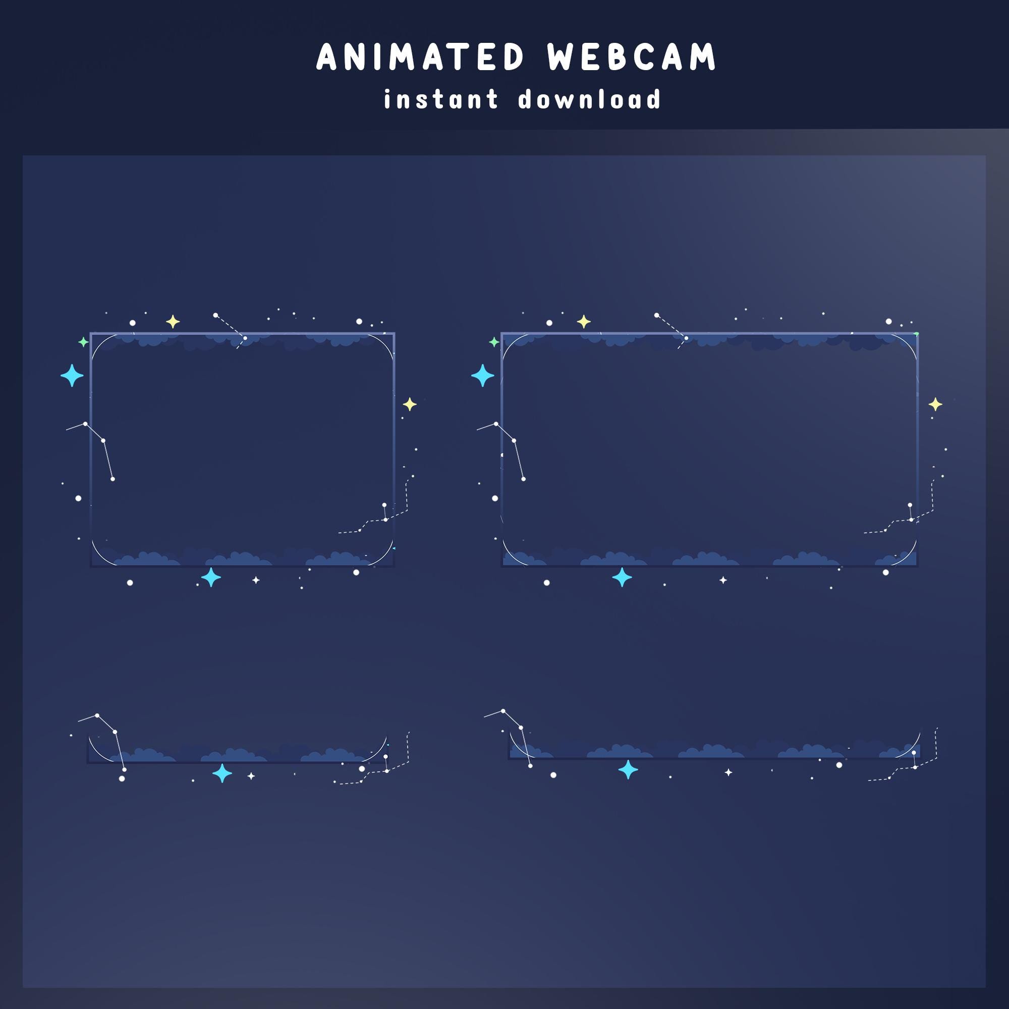 Stellar Space Animated Stream Overlay Bundle, Night Sky Theme, Starry ...