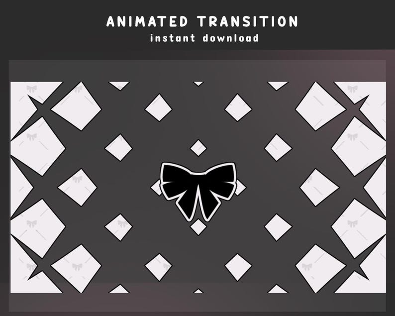 Luna Ribbon Animated Stinger Transition Overlay, Black White Transition ...