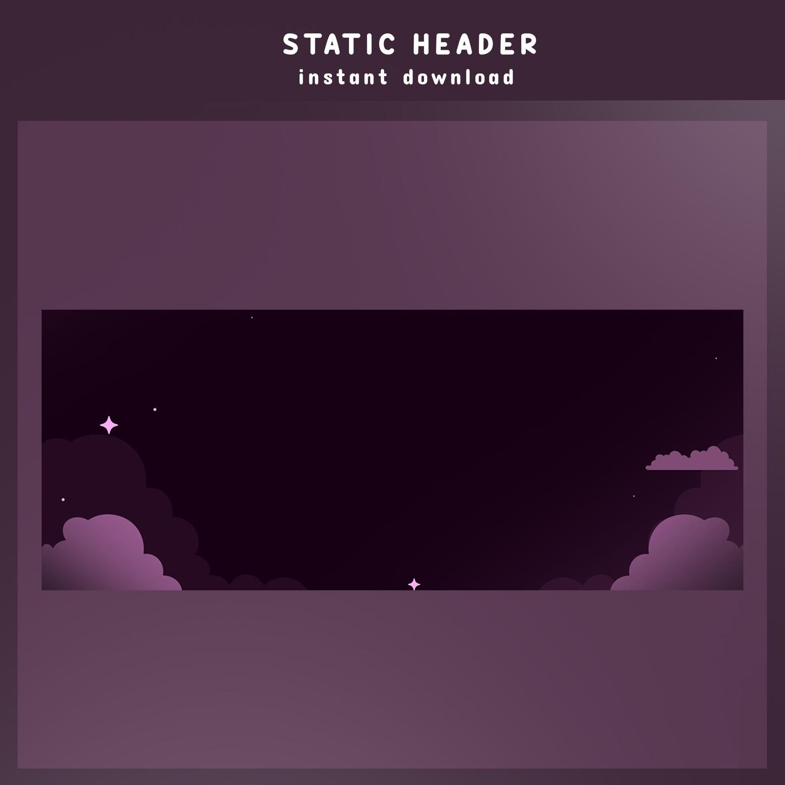 Silent Crescent Animated Stream Overlay Bundle, Moon Cloud Vtuber ...