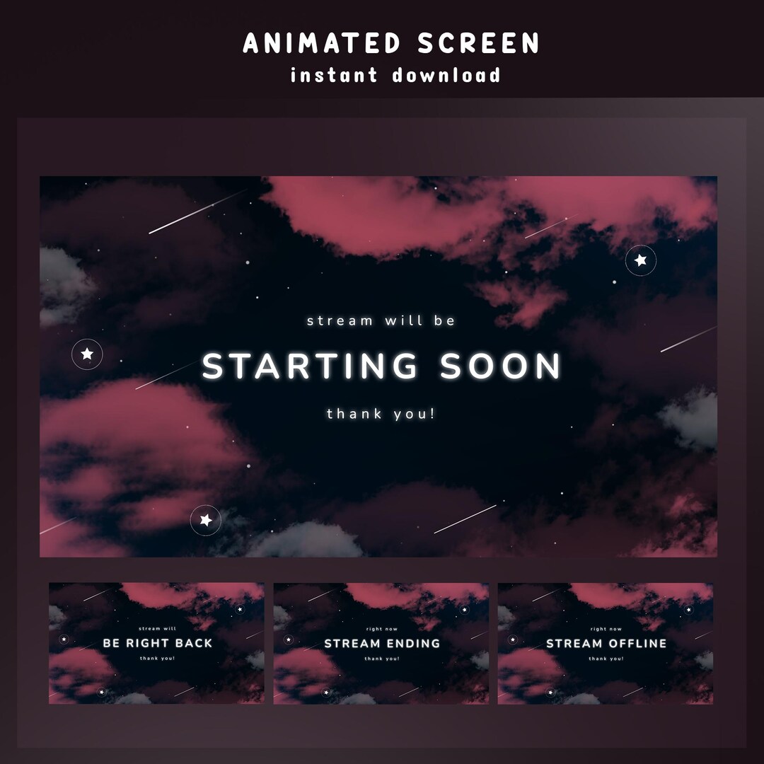 Echo of Dusk Animated Stream Screen Overlay, Galaxy Stream Overlay ...