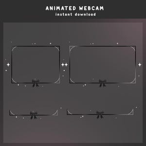 Chibi Galaxy Animated Stream Overlay Bundle, Black and White Galaxy ...