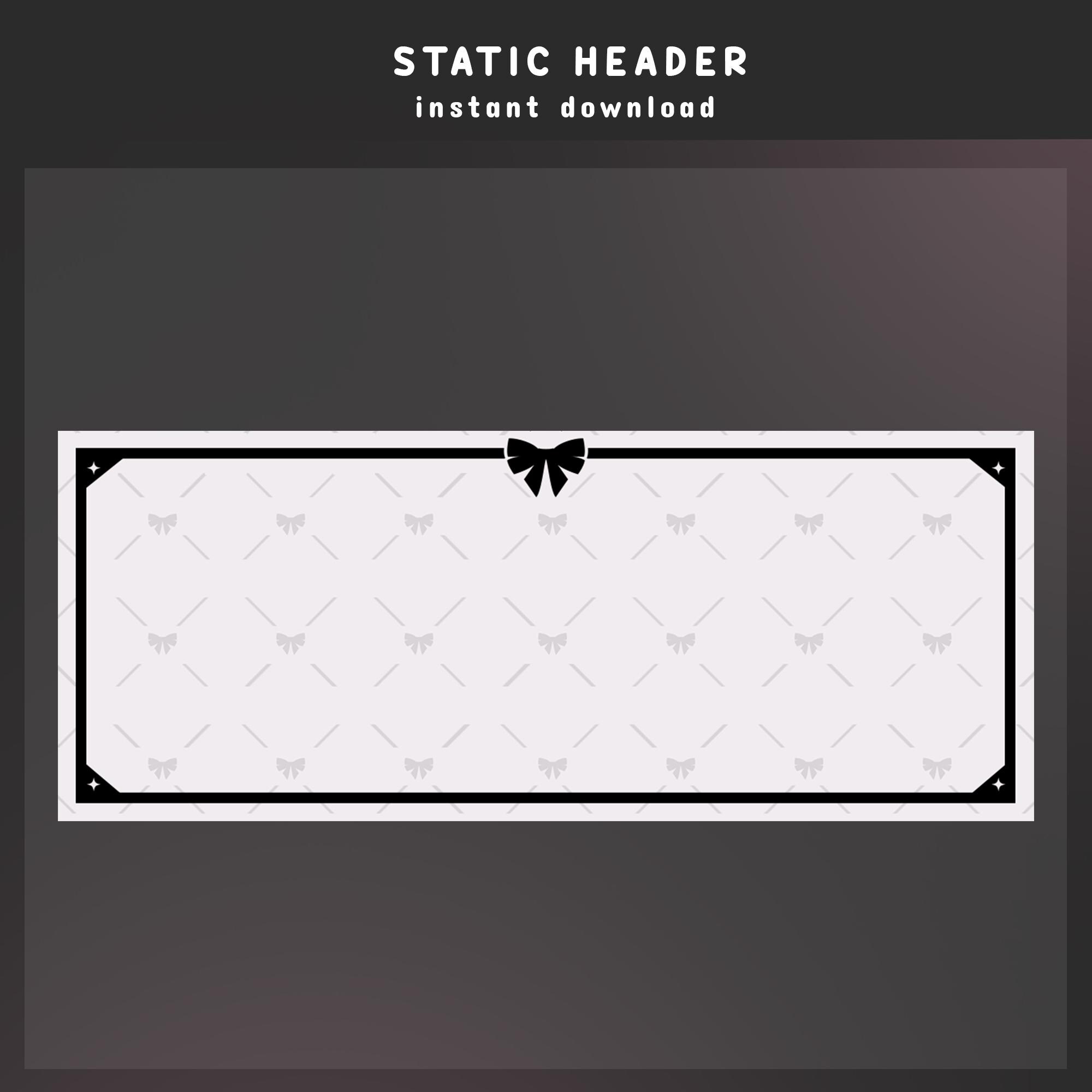 Luna Ribbon Animated Stream Overlay Bundle, Black White Overlay ...