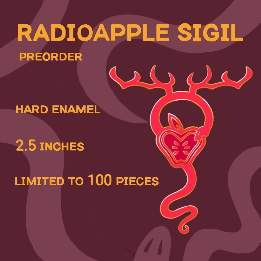PRE-ORDER Hazbin Hotel Radioapple Sigil Gold Plated - Etsy