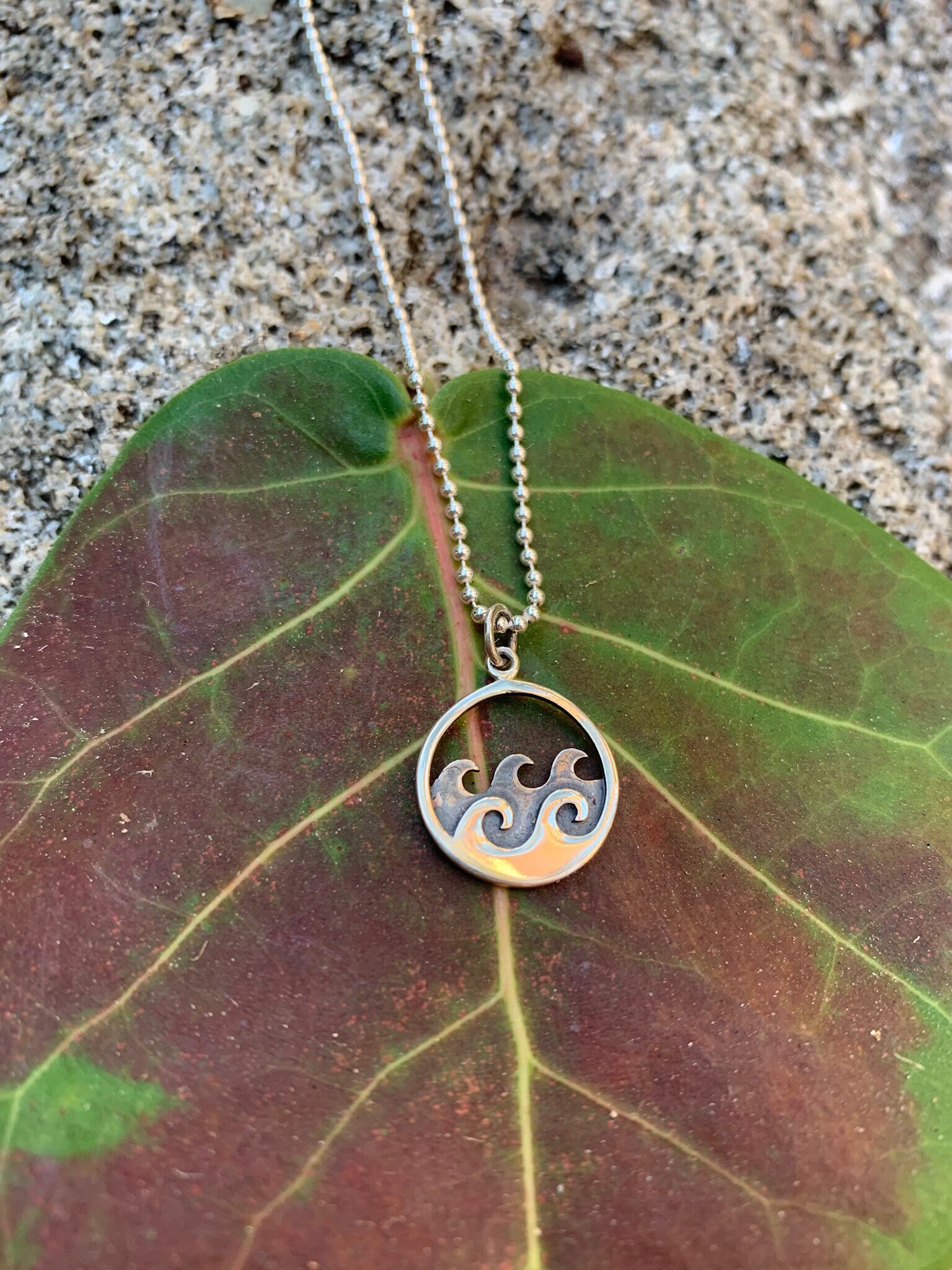 Wave Necklace-surfer Girl Beach Girl-sterling Silver Wave | Etsy
