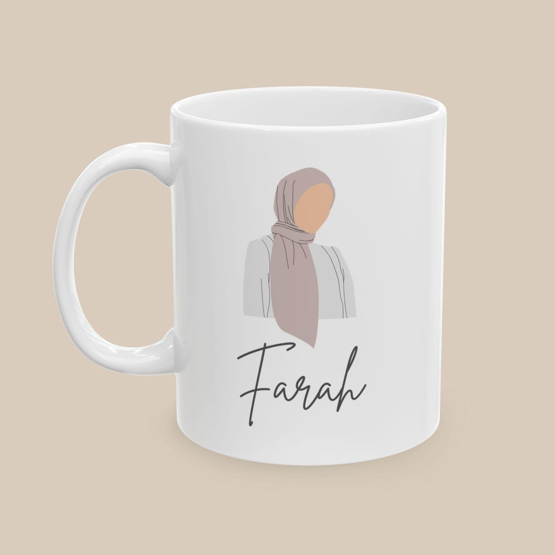 Personalized Hijabi Mug, Islamic Tea Cup, Custom Muslim Coffee Mug ...