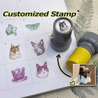 Custom Pet Portrait Stamp, Custom Cat Dog Bird Parrot Rabbit ...