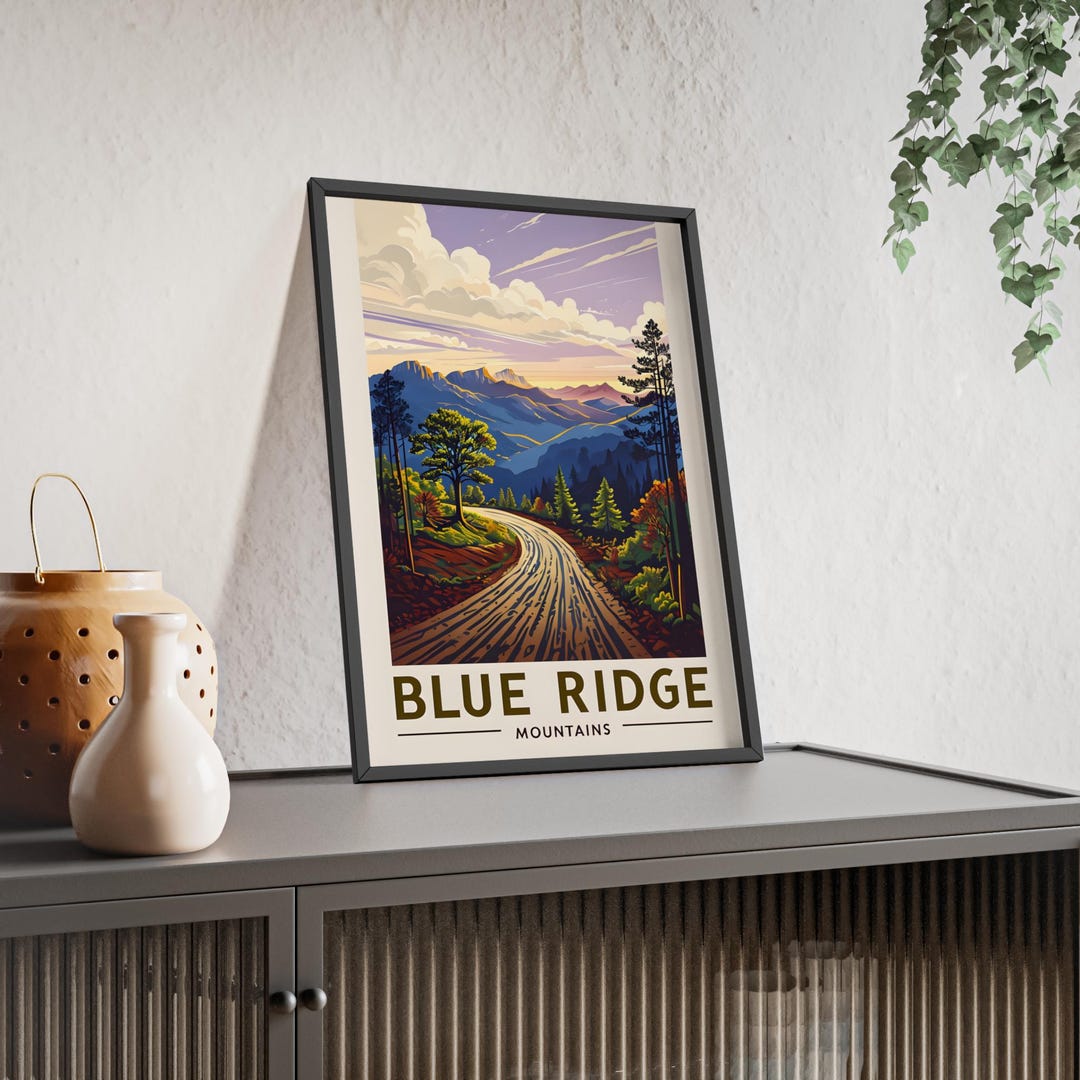 Nature-inspired Blue Ridges Tall and Narrow Wall Art Blue Ridge ...