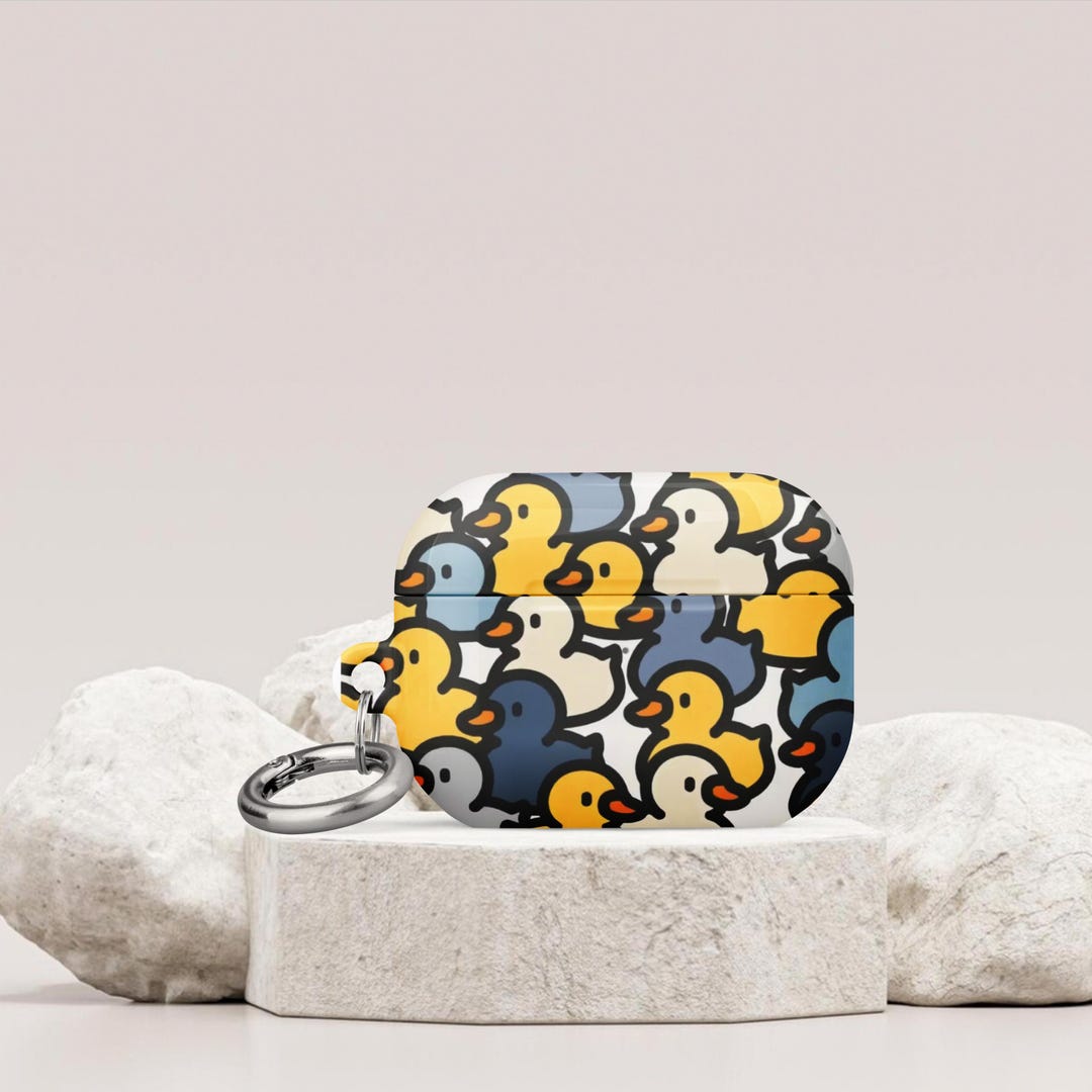 Cute Duck Pattern Airpods Case, Playful Cartoon Duck Cover, Fun ...