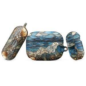 Ocean Wave Stained Wave Airpods Case Aesthetic Air Pods Case Coastal ...