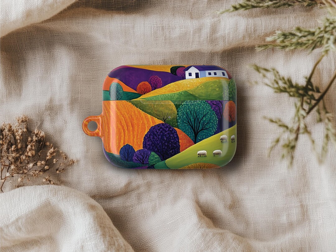 Colorful Landscape Airpods Pro 2 Case for Airpods 1 2 3 4 Pro 1 2, Folk ...