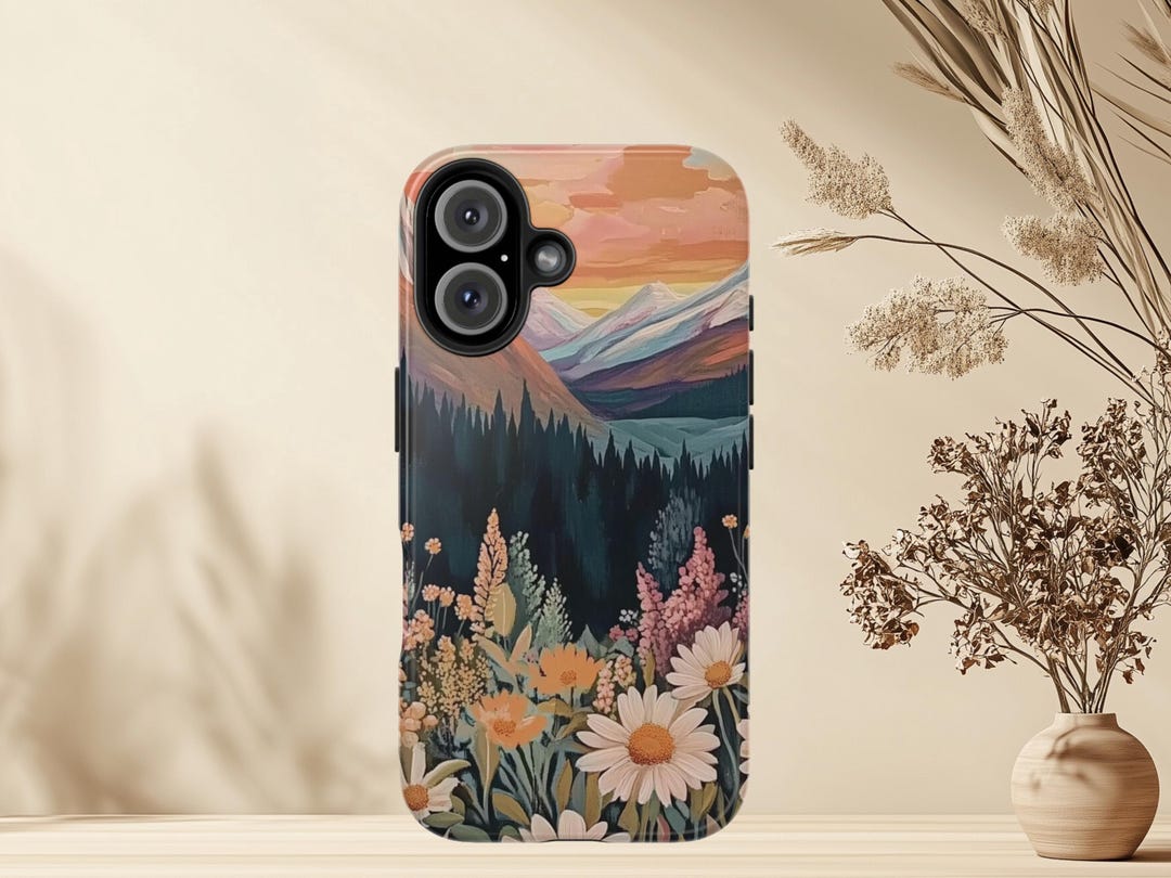 Boho Mountain Sunset Landscape Phone Cases Phone Cases Art Phone Case ...