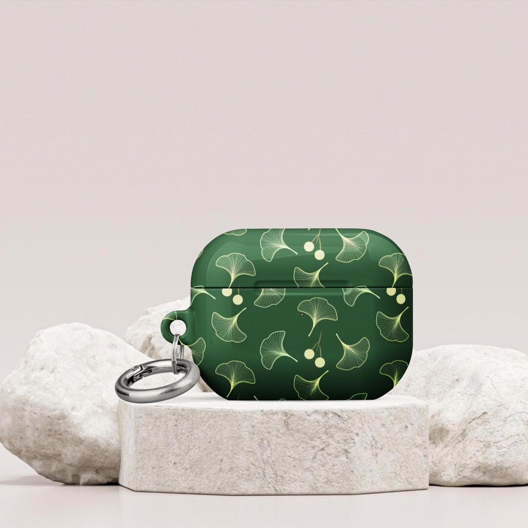 Ginkgo Leaf Airpods Case, Green Nature-inspired Design, Elegant ...
