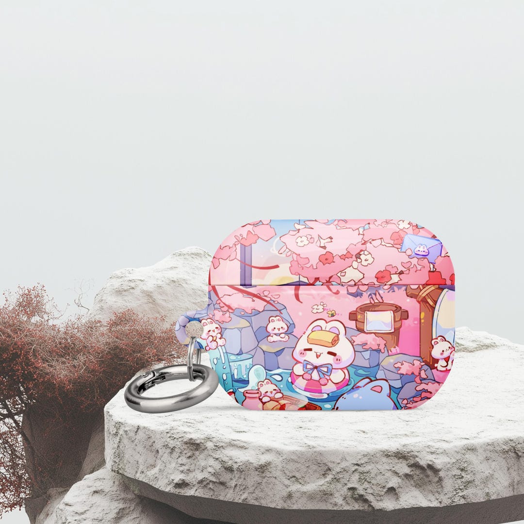 Cherry Blossom Kawaii Airpods Case, Cute Pink Sakura AirPod Cover ...