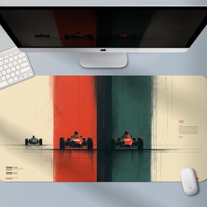 Formula 1 Mouse Pad, Retro F1 Car Desk Mat, Racing Themed Decor, Italy ...