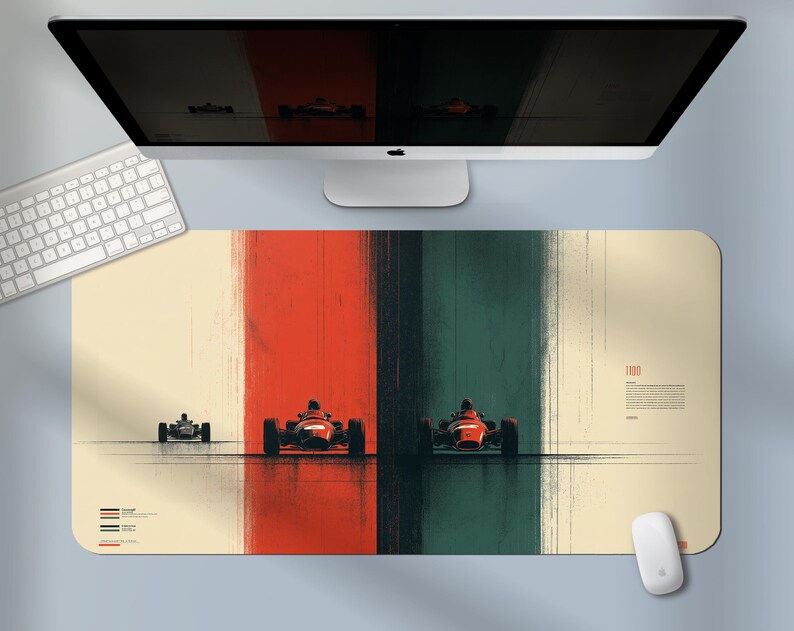 Formula 1 Mouse Pad, Retro F1 Car Desk Mat, Racing Themed Decor, Italy ...