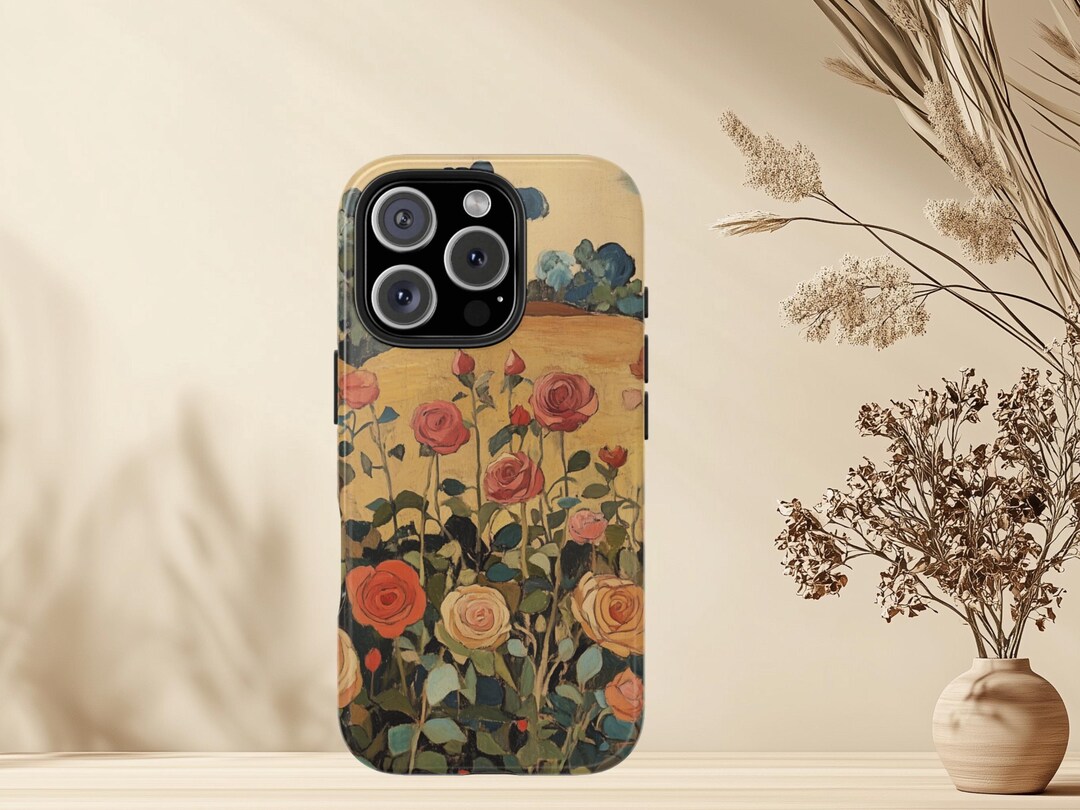 Vintage Rose Garden Bernard Antique Botanical Garden Print Phone Case ...