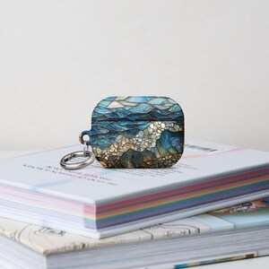 Ocean Wave Stained Wave Airpods Case Aesthetic Air Pods Case Coastal ...