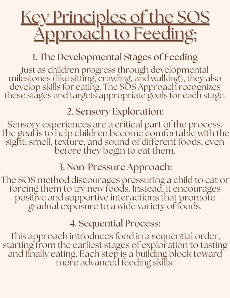 SOS Approach to Feeding Handout | Essential for Sts, Ots and Parents ...