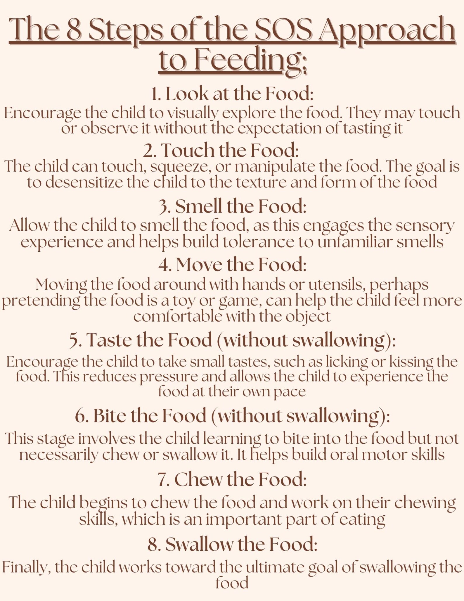 SOS Approach to Feeding Handout | Essential for Sts, Ots and Parents ...