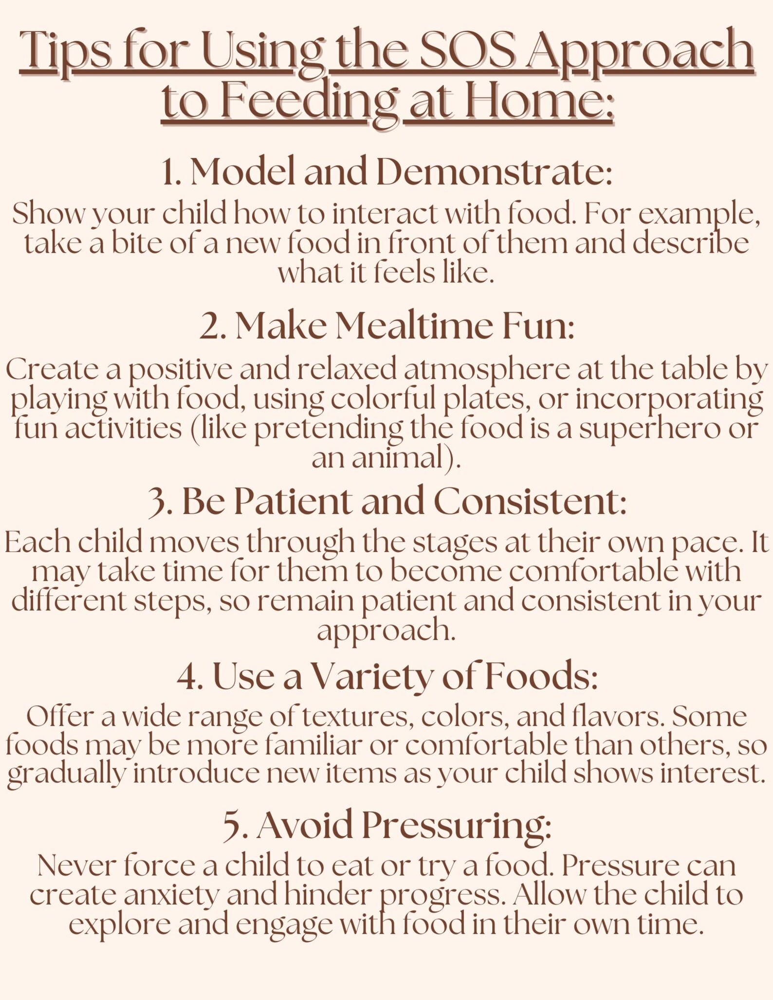 SOS Approach to Feeding Handout | Essential for Sts, Ots and Parents ...